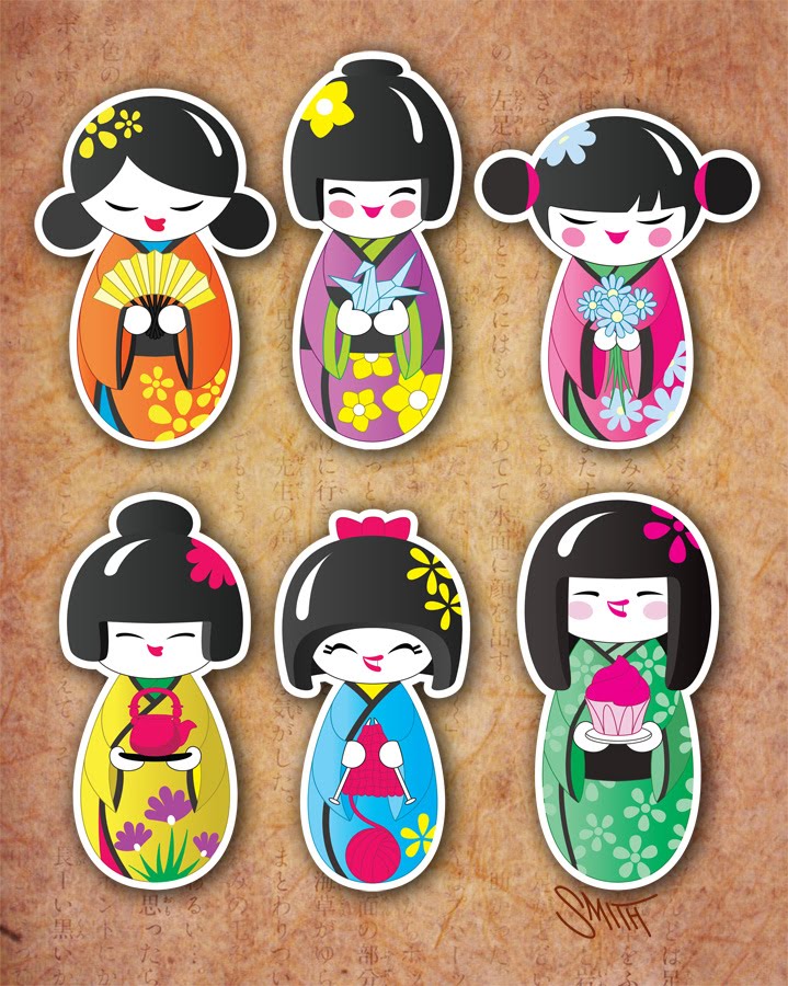 1000+ images about Kokeshi Doll Printables on Pinterest