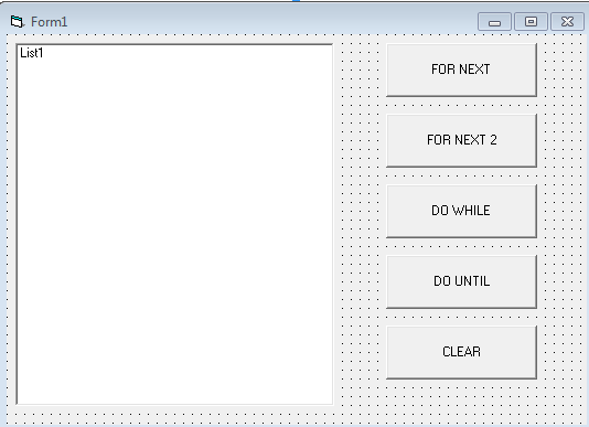 sistem input output: Aplikasi sederhana untuk mengetahui fungsi perulangan pada visual basic