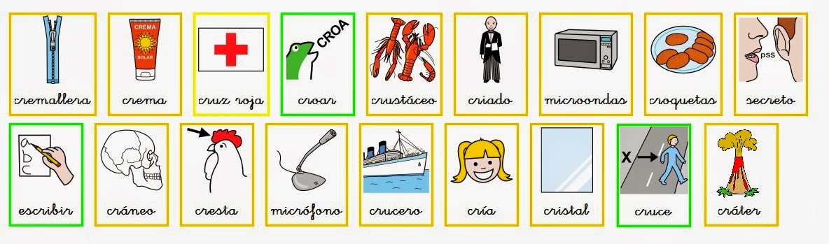 ASXLab - TICs y Recursos Educativos : Palabras Trabadas - cl, cr, dr ...