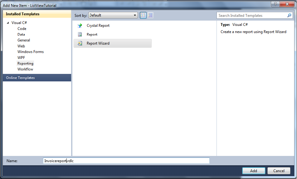 SoftwareKaffee: How to Create Report (RDLC) in WPF
