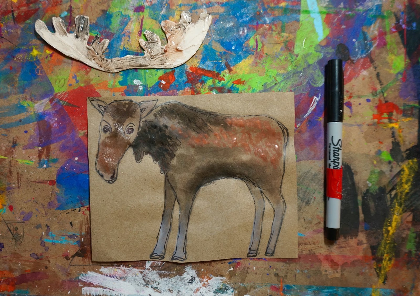 that artist woman: 'Moose in the Wild' Art Project