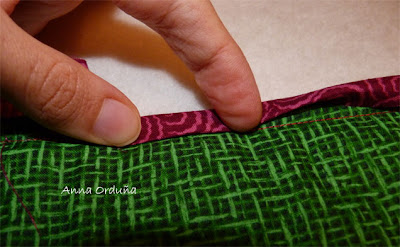 Anna Orduña - Mi Rincón de Patchwork: Tutorial: Bies simple para Quilts rectos