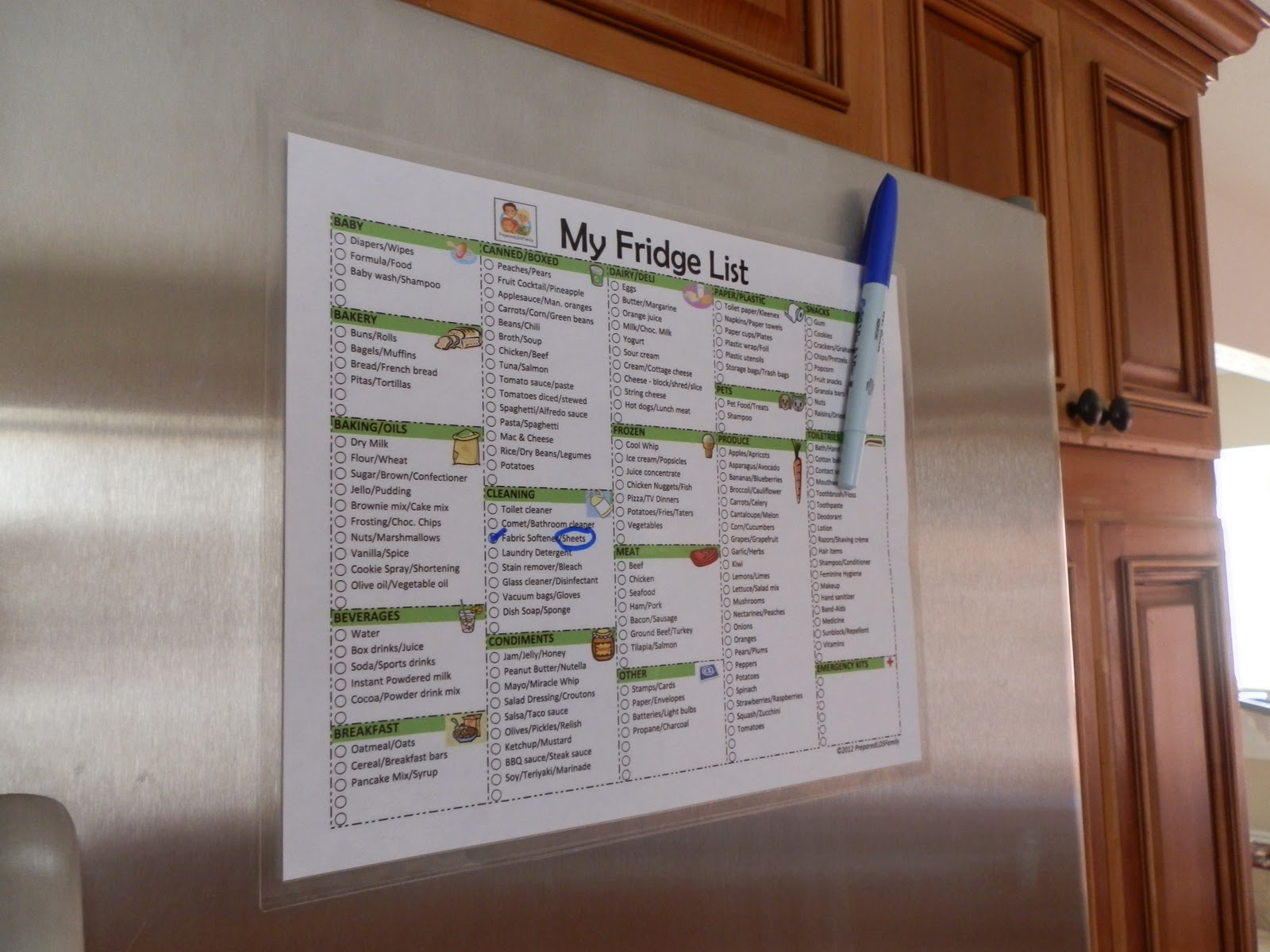 Prepared LDS Family: My Fridge List Prepared LDS Family: My Fridge List