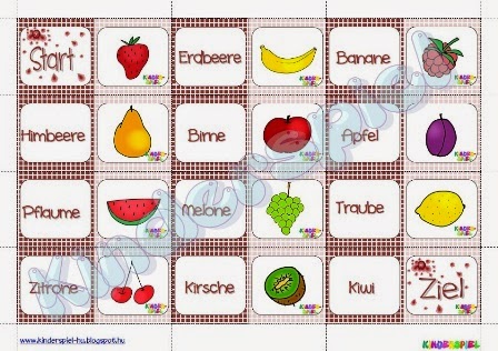 Kinderspiel: Domino Obst1+