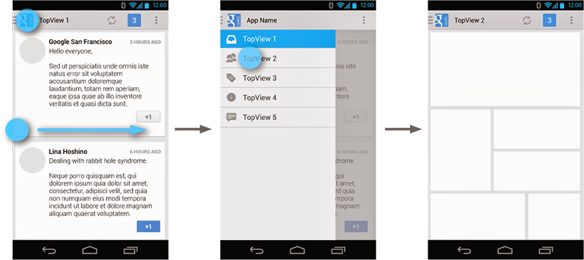 Infinity: DrawerLayout: SlidingMenu offiziell im Android SDK