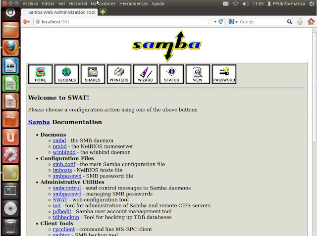Portal FPs de INFORMÁTICA: Configurar Samba via web con SWAT