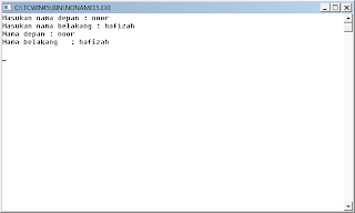 NOORHAFIZAH: penggunaan string pada c++