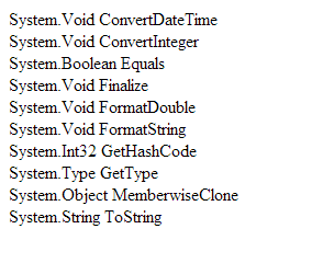 Get Method Names using Reflection [C#]