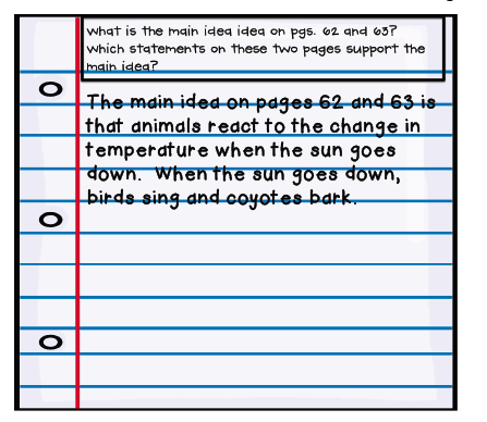 Fourth and Ten: Treasures Readers Response Prompts Freebie