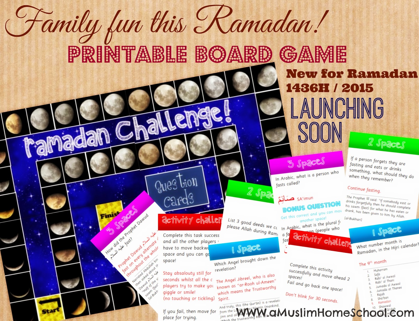 a muslim homeschool: Ramadan Challenge: Printable board game!