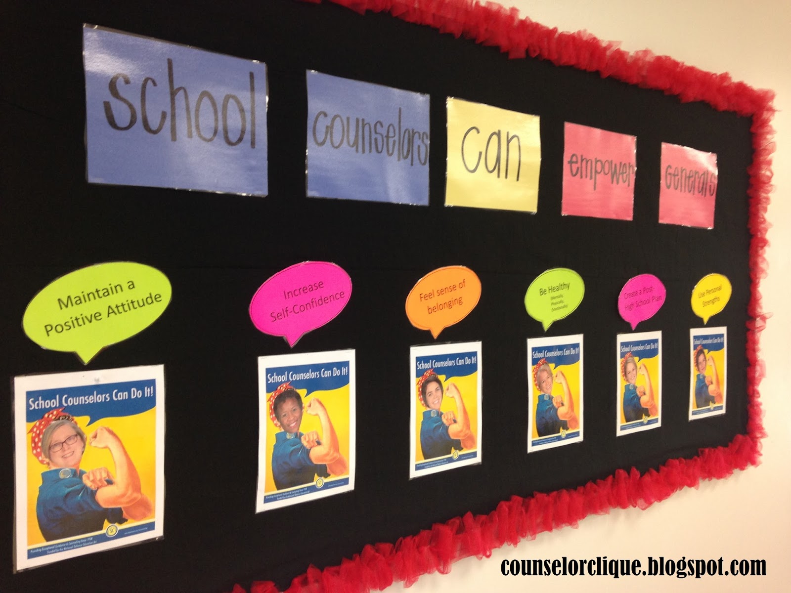 School Counselors Can Do It! Bulletin Board | Counselor Clique