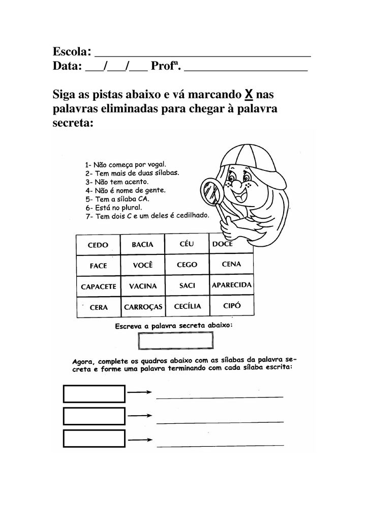 BLOG PROFESSOR ZEZINHO: ATIVIDADES COM CE - CI - DIVERSAS ATIVIDADES ...