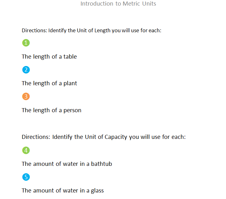 Bro and Sis Math Club: Introduction to Metric Units