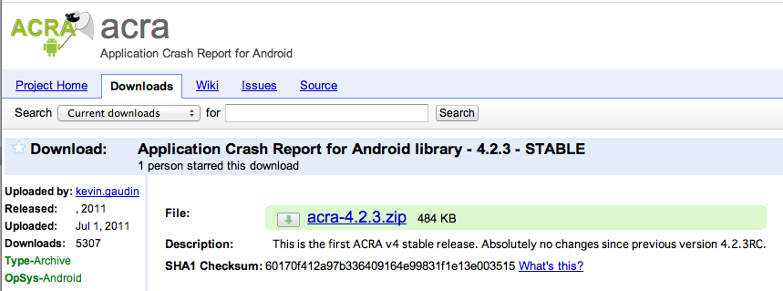 【Android】Crash Reportを自動で送信するACRA