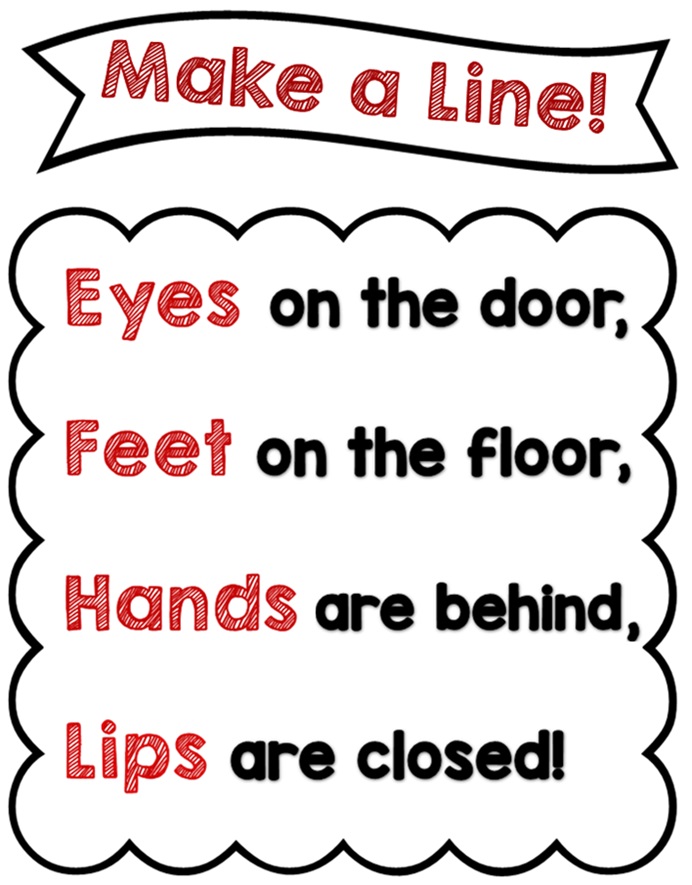 Enjoy Teaching English: LINE UP CHANT