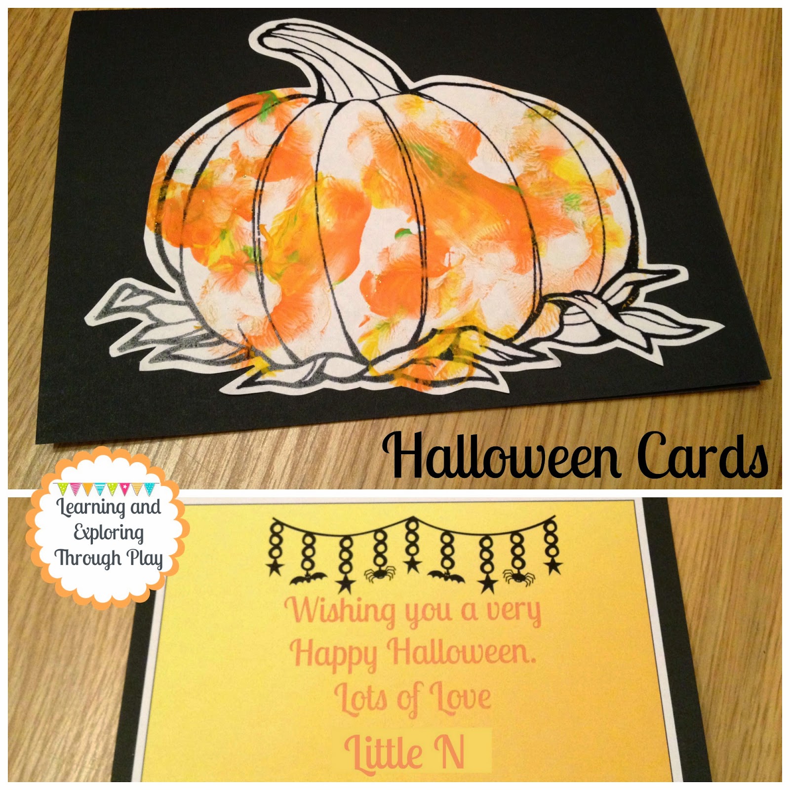 Learning and Exploring Through Play: Halloween Cards