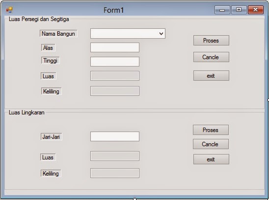 cara membuat program luas dan keliling segitiga, persegi dan lingkaran dengan vb.net - Bagaimana ...