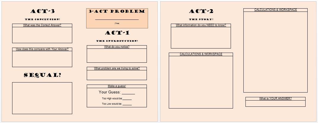 3 Act Task Lesson Plan Template - Get What You Need