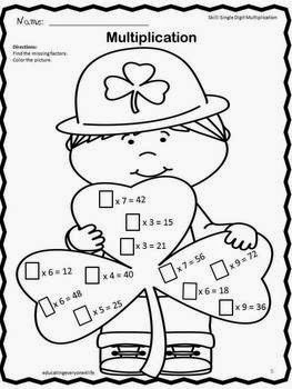 The Best of Teacher Entrepreneurs: FREE St. Patrick's Day Multiplication