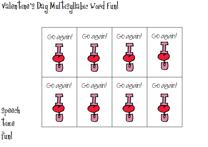 Valentine's Day Multisyllabic Words Fun! - Speech Time Fun: Speech and ...