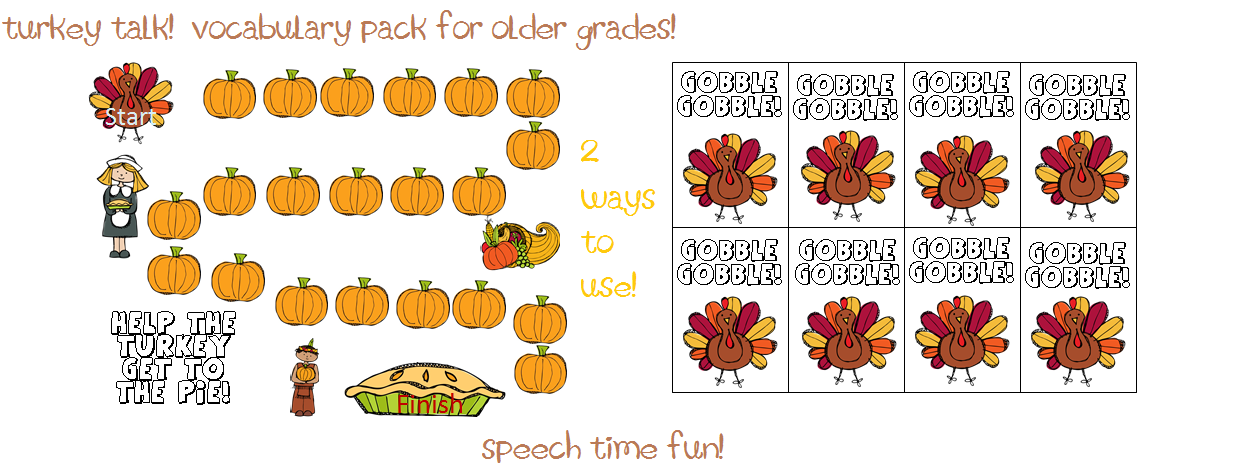 Miss Speechie's Thanksgiving Round-Up - Speech Time Fun: Speech and ...