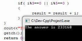 Geeky Circle!: Project Euler : Problem #1 - C++ Solution