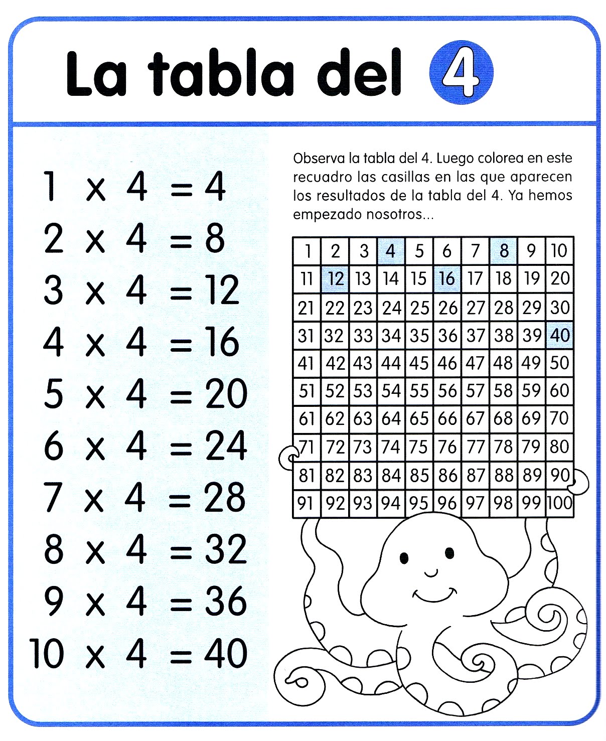 La Conquista de Marte 2ºA: Tablas del 3 y del 4