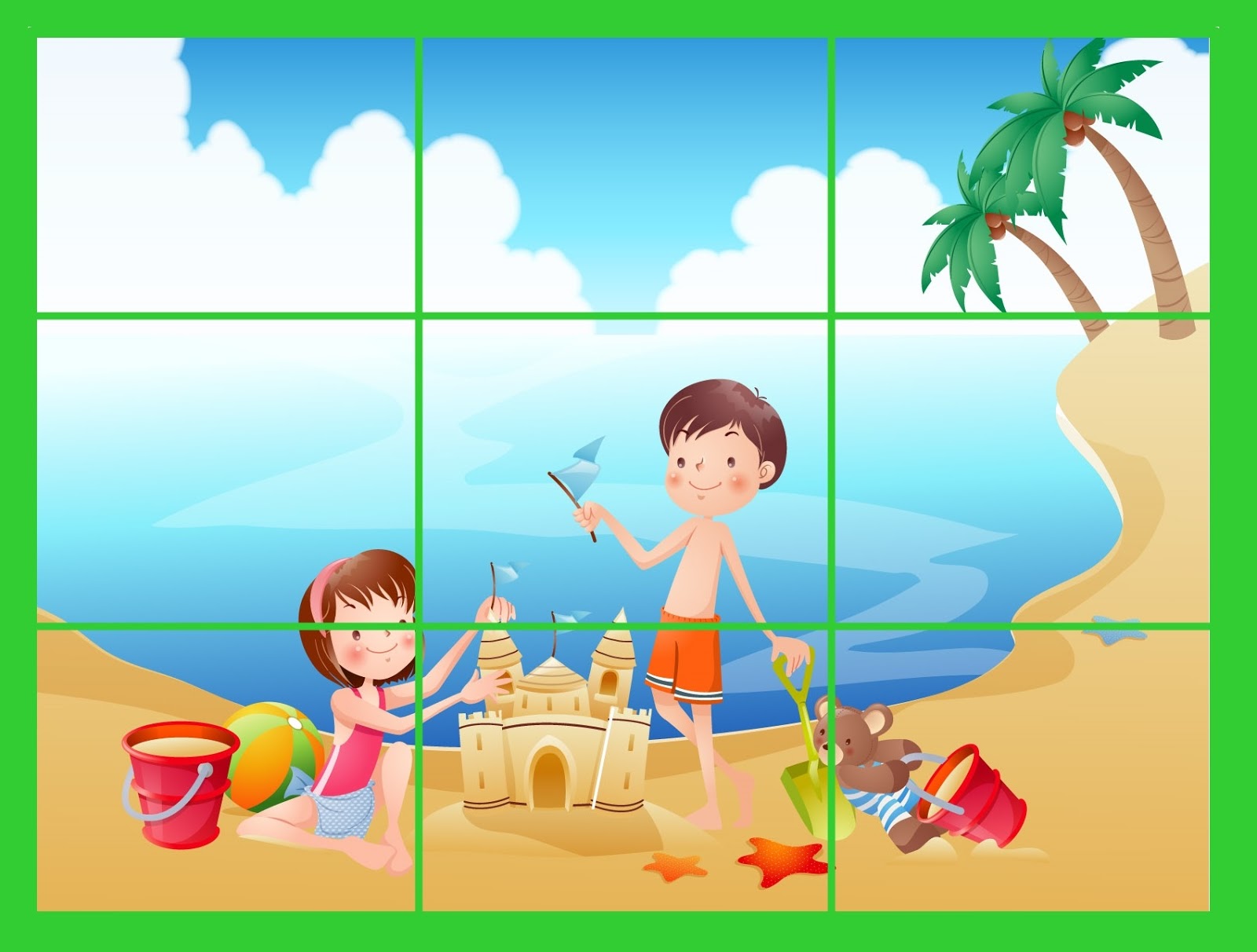 Burbuja de Lenguaje: Puzzles del Verano