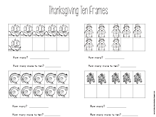Simply Centers: Thanksgiving Ten Frames