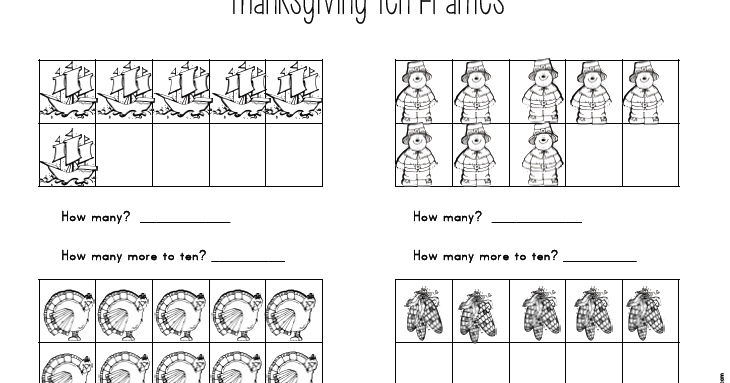 Simply Centers: Thanksgiving Ten Frames
