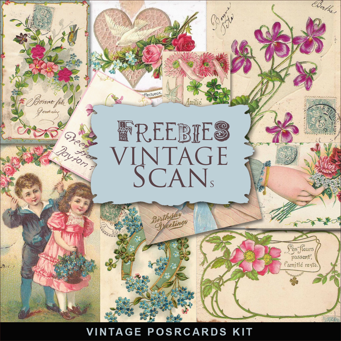 Freebies Vintage Greetings Cards Kit:Far Far Hill - Free database of ...