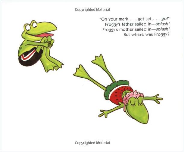 Froggy Learns To Swim Coloring Pages
