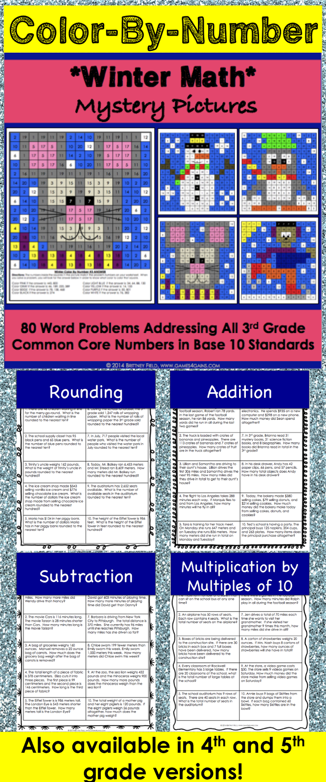 The Best of Teacher Entrepreneurs: WINTER MATH COLOR-BY-NUMBER ...