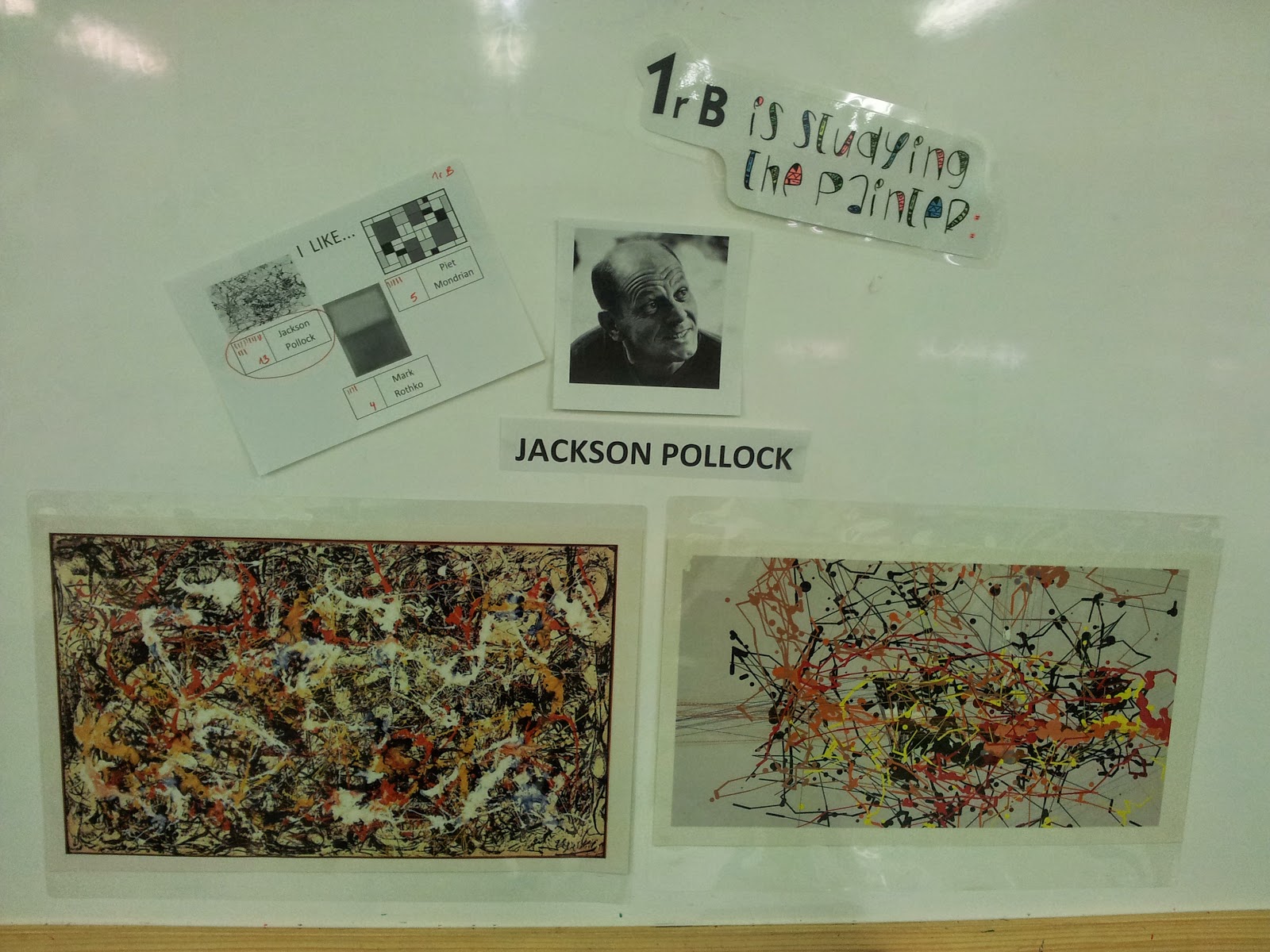 Arts&Crafts at Escola Brasil: 1st grade B: Jackson Pollock 1