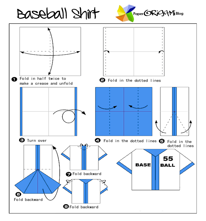 Clothes Origami Baseball Uniform Origami Paper Origami Guide clothes-origami-baseball-uniform-origami-paper-origami-guide