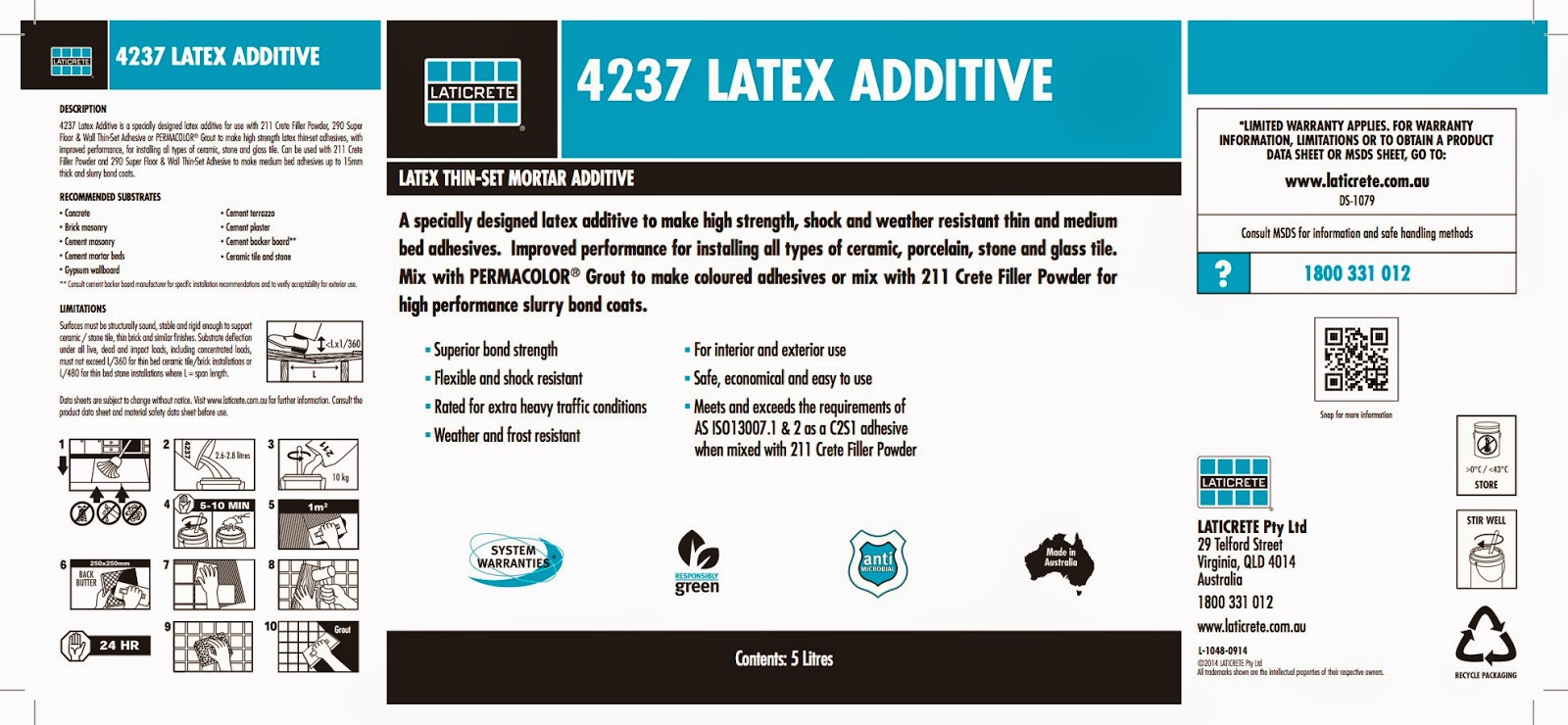 Laticrete Conversations: Laticrete 4237 Latex Thinset Additive