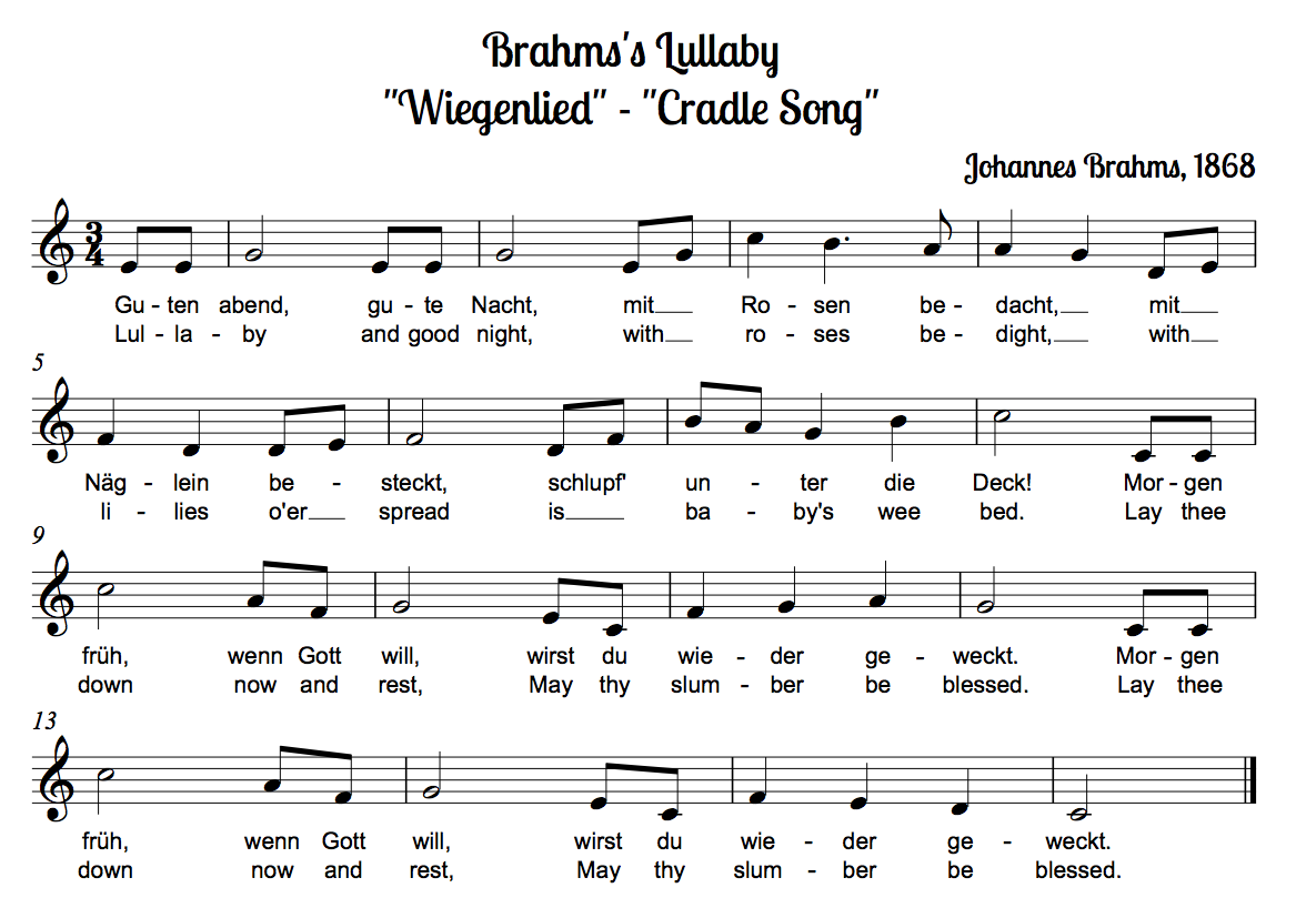 Lullabies - Beth's Notes