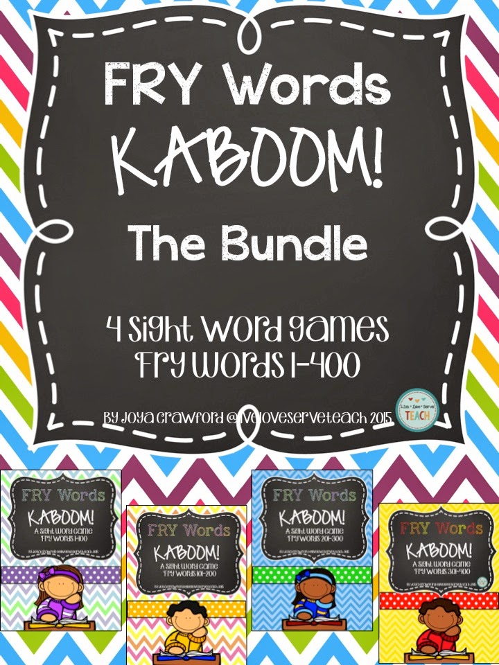 The Best of Teacher Entrepreneurs: Language Arts - FRY Words KABOOM ...