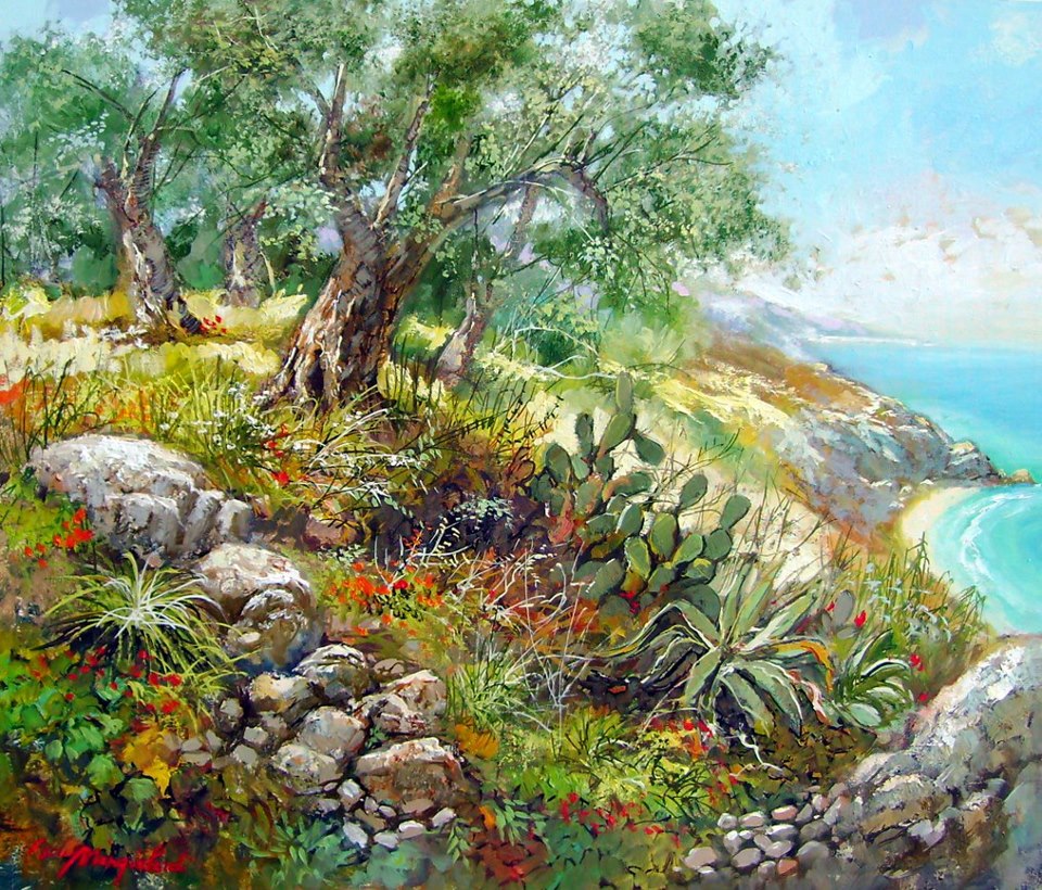 Francesco Mangialardi | Paesaggi, Disegni di paesaggi, Pittore