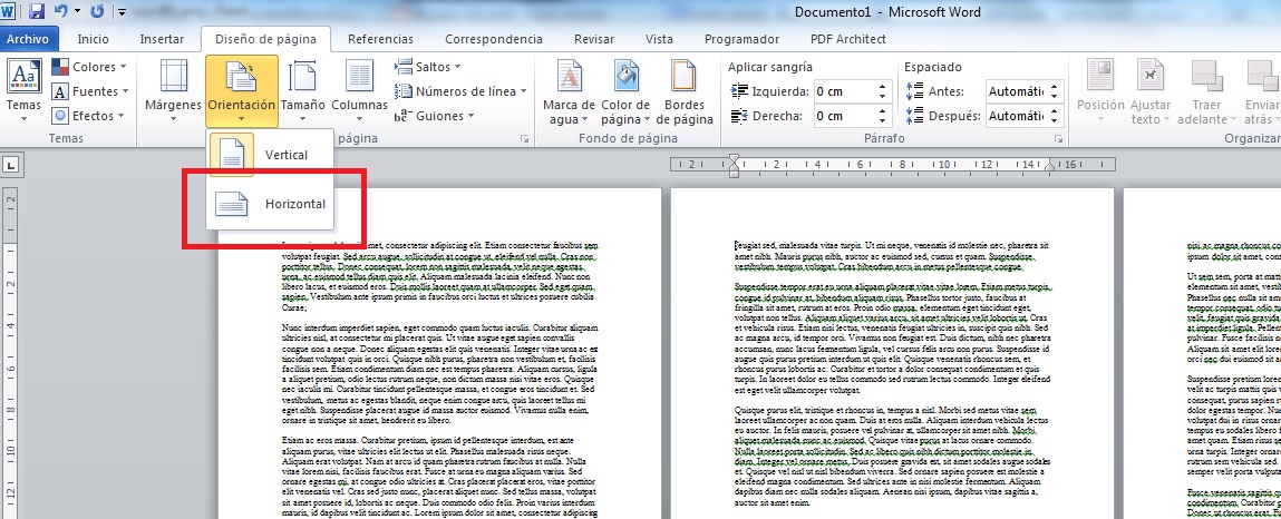 (DOCX) Cambiar orientación de una página en Word 2010.docx - DOKUMEN.TIPS
