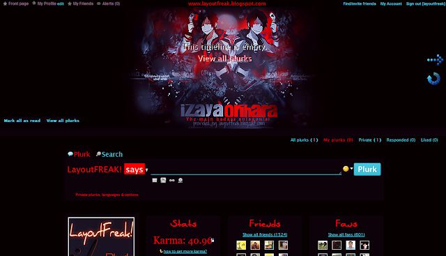 LayoutFREAK!: Izaya (DRRR) Layout