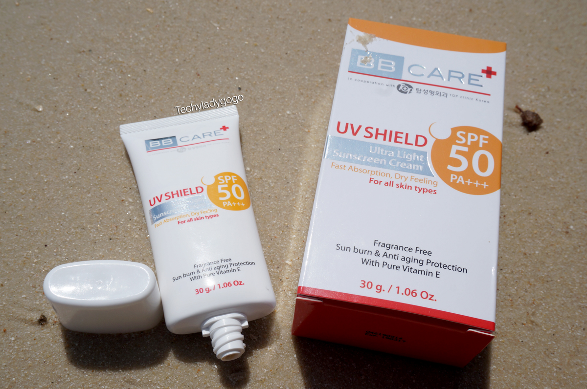 [REVIEW] BB CARE UV SHIELD SPF50 PA+++ รีวิวครีมกันแดดเนื้อเนียนนุ่มจาก บีบีคลินิค | TechyLadyGogo