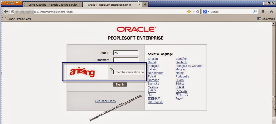 PeopleSoft Labs by Rao brothers: Implementing Captcha on PeopleSoft ... PeopleSoft Labs by Rao brothers: Implementing Captcha on PeopleSoft ...