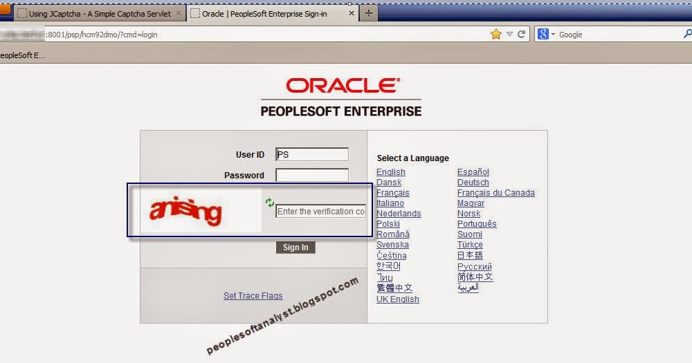 PeopleSoft Labs by Rao brothers: Implementing Captcha on PeopleSoft ... PeopleSoft Labs by Rao brothers: Implementing Captcha on PeopleSoft ...