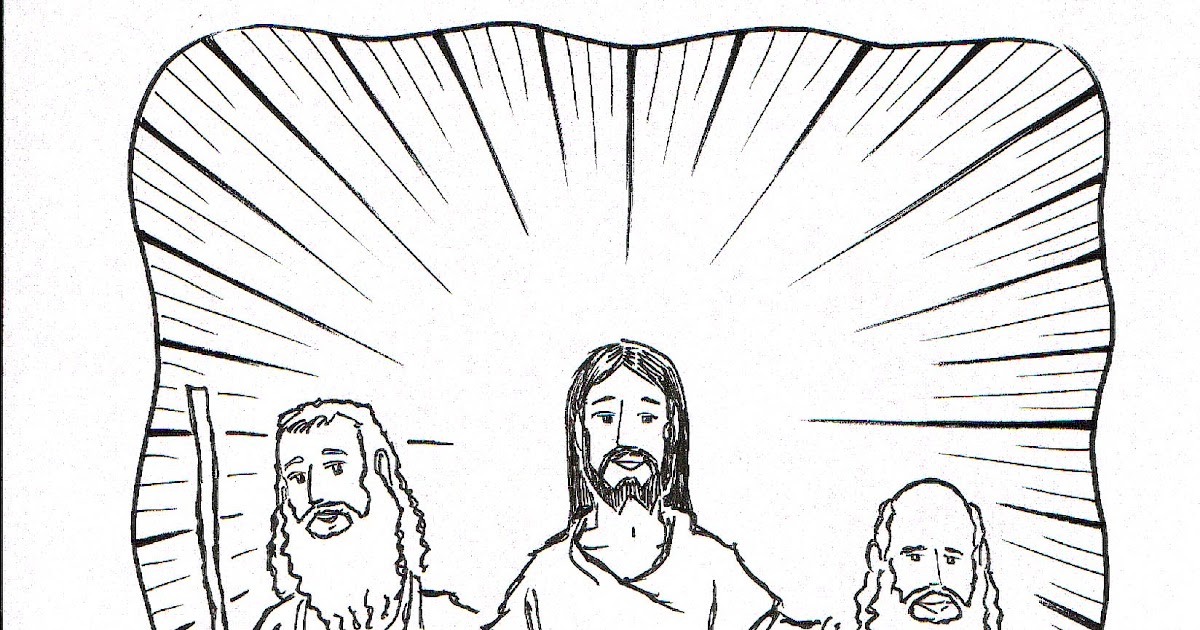 Dibujo Cristiano de La Transfiguracion de Jesus para colorear | Dibujos ...