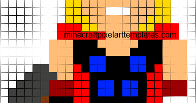 Minecraft Pixel Art Templates: Thor
