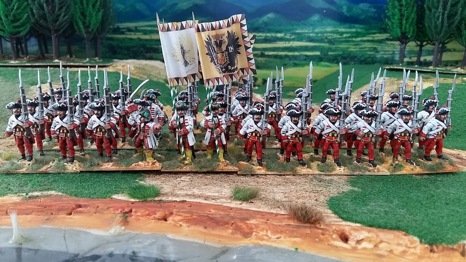Painting Wargames Figures Austrian Hungarian SYW Regiment 53 Simbschen painting-wargames-figures-austrian-hungarian-syw-regiment-53-simbschen