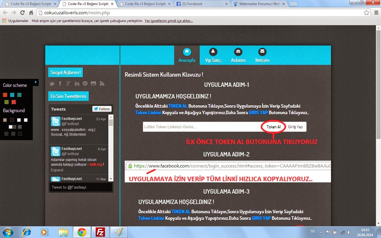 PHP Code-Re v3 Beğeni Scripti - Script Hocasi
