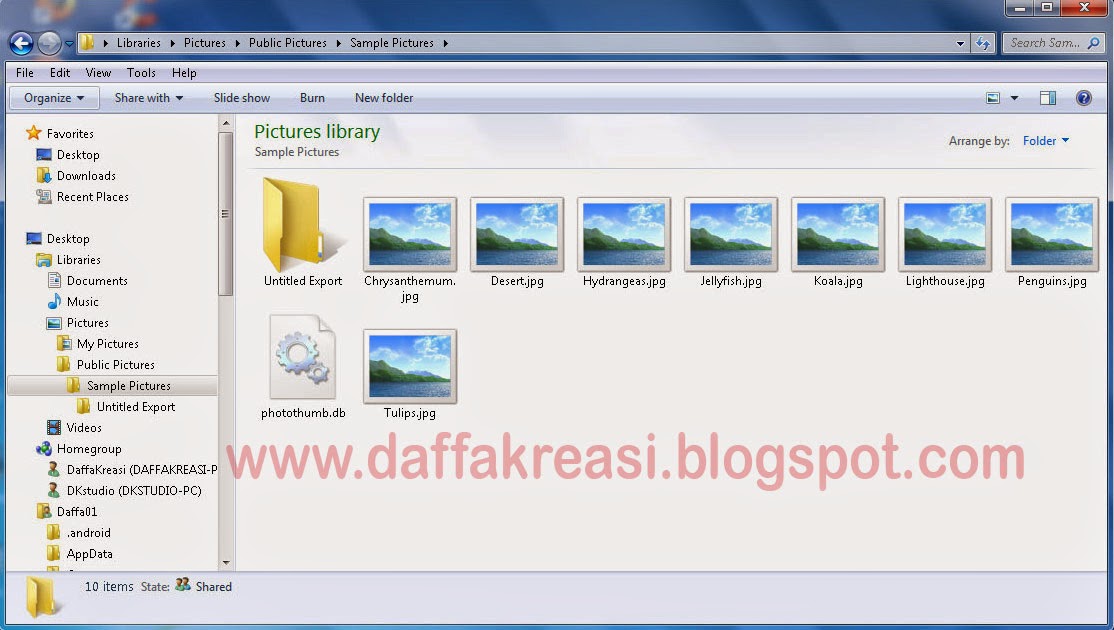 DaffaKreasi: Cara menampilkan Thumbnail gambar pada windows 7.