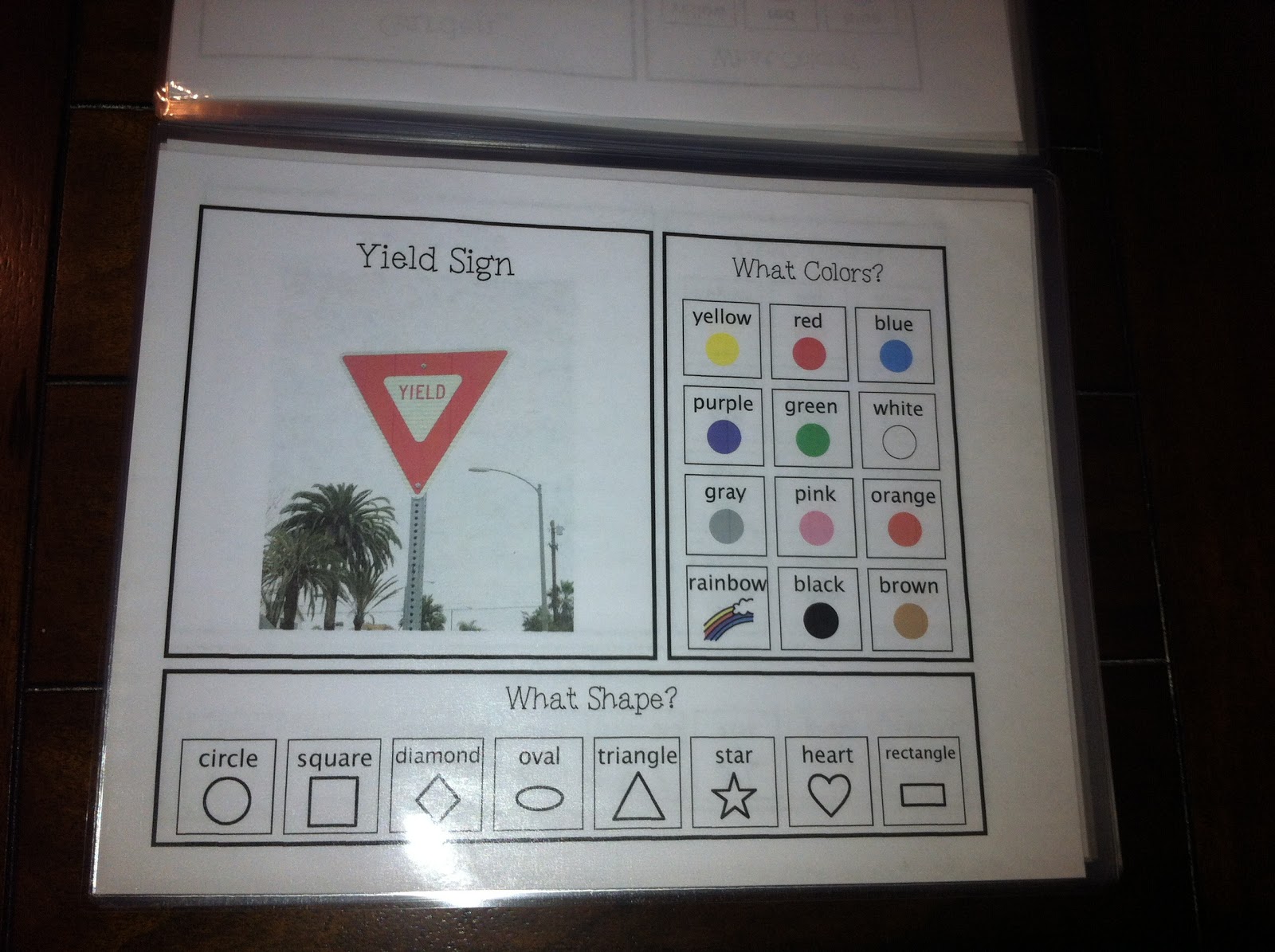 What Shape/What Colors Adapted Book! » Autism Adventures